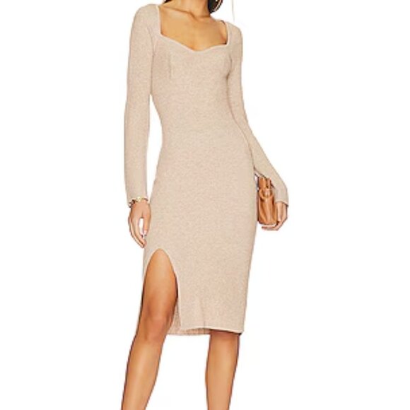 Skin | Dresses | Nwt Skin Open Back Midi Length Mariana Dress Sable Xs ...